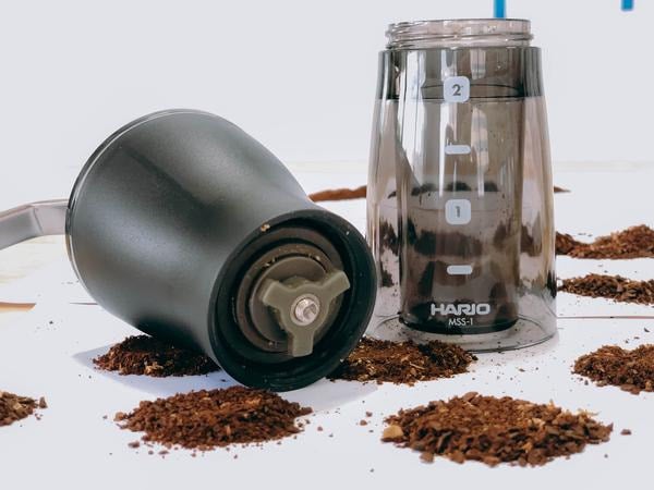Hario Mini Slim Ceramic Burr Manual Coffee Mill Cathedral Roast Whole Bean Coffee